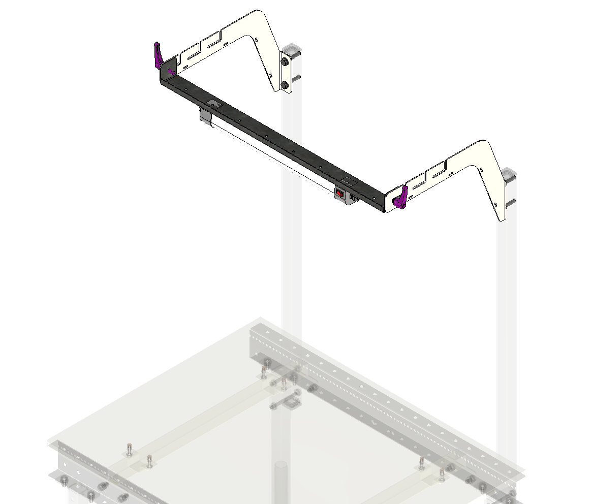 Support barre led 600mm | MSM Ingéniérie